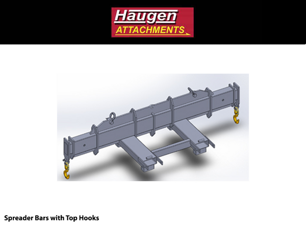 HAUGEN ADJUSTABLE SPREADER BAR FOR TELEHANDLERS/FORKLIFTS