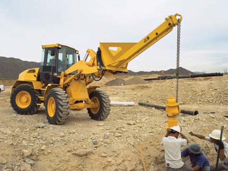 JRB Boom Jib | Wheel Loader & Backhoe Lift Attachment | LEC