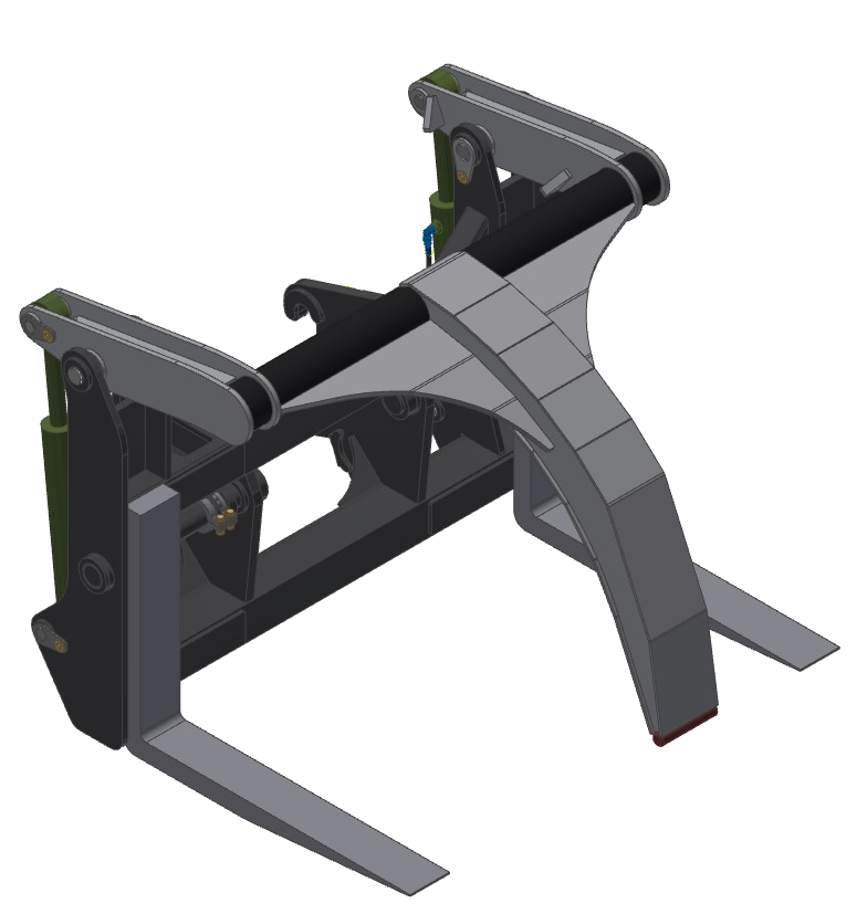 TAG Log & Lumber Forks with Single Clamp for Class 500 Wheel Loaders