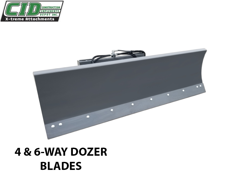 CID 4 & 6 Way Dozer Blade Attachment for Skid Steers - LEC