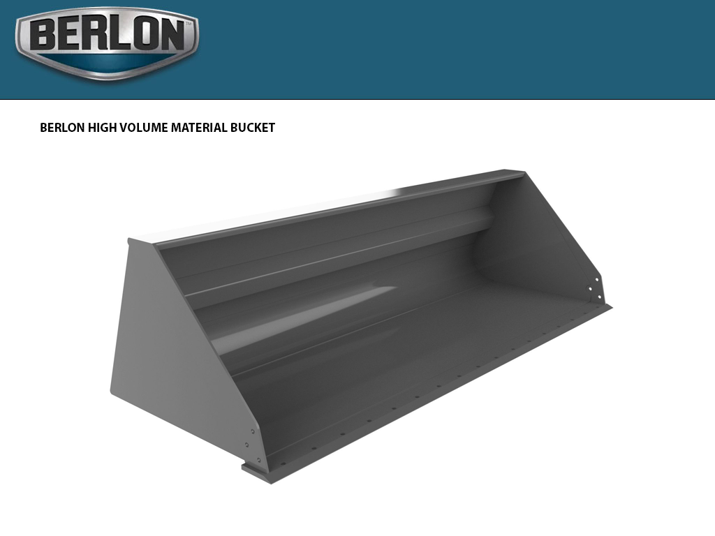 BERLON HVMB High volume marterial buckets for skid steers