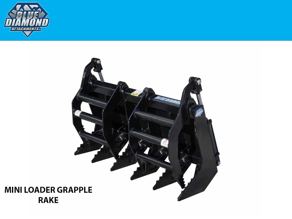 Mini Loader Grapple Rakes | Debris/Brush Clearing Equipment | LEC ...